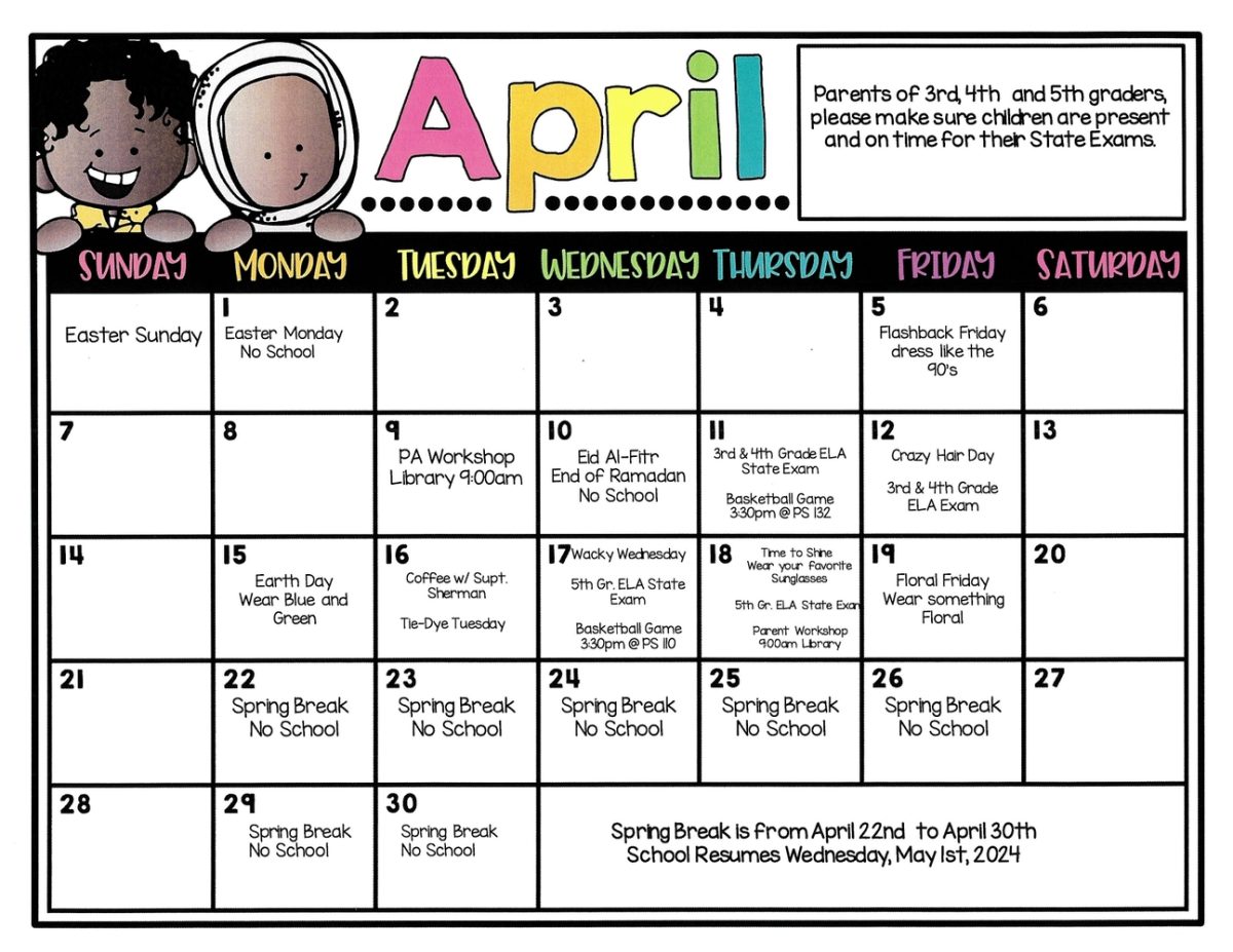 School Calendar - PS 28 Mount Hope